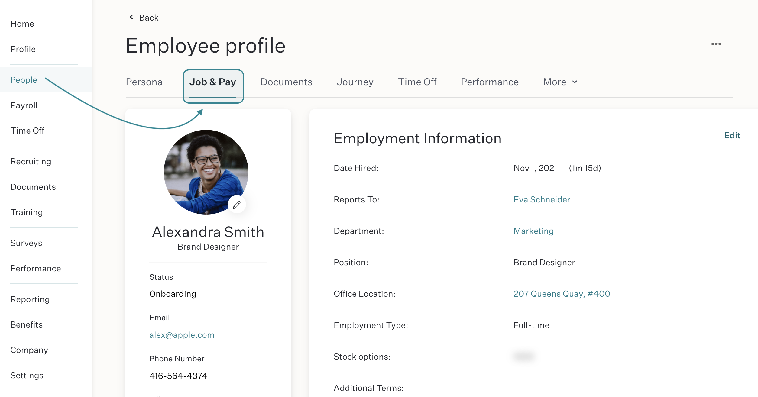 Employee Profile - Job & Pay Information – Humi Help Centre