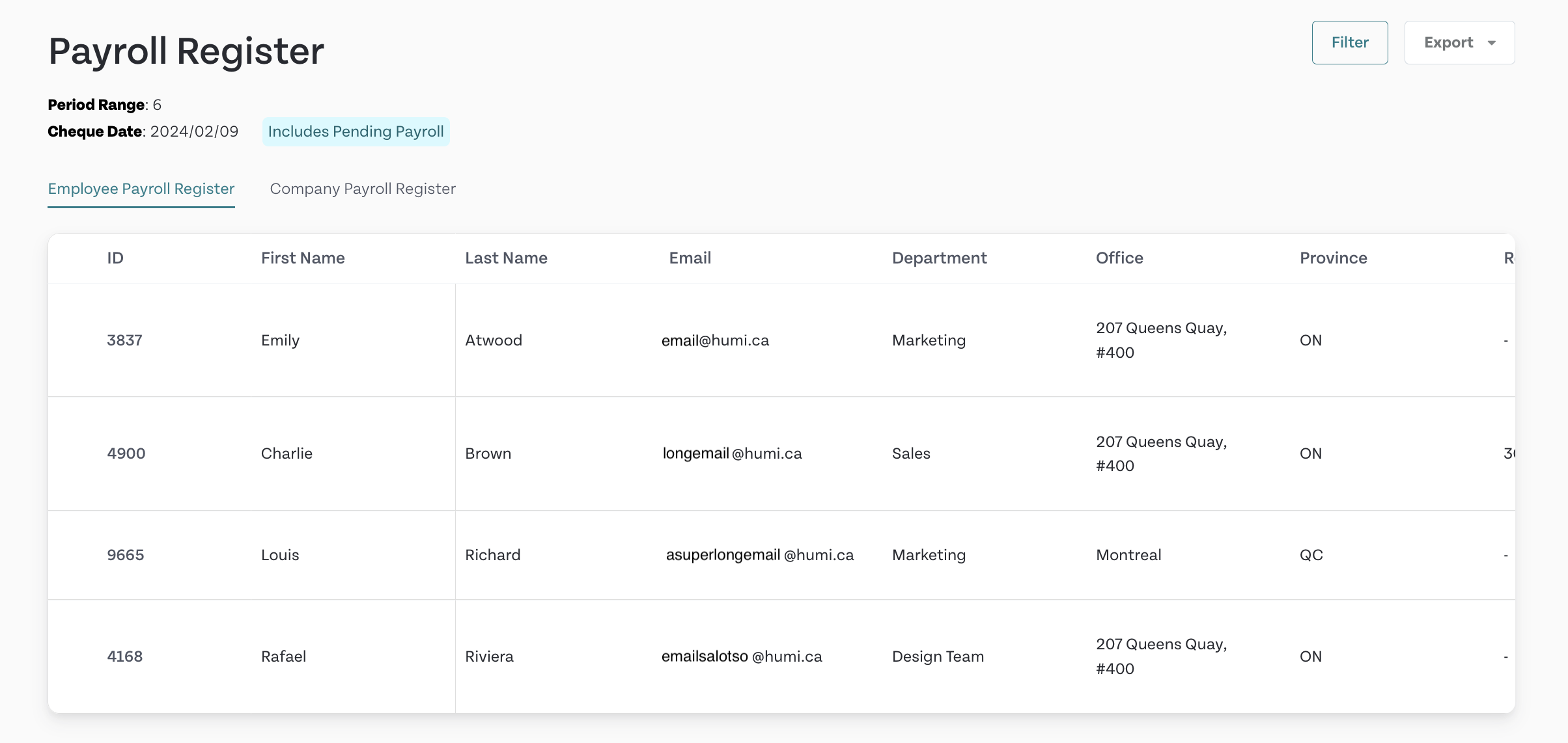 Payroll Reports Guide – Humi Help Centre