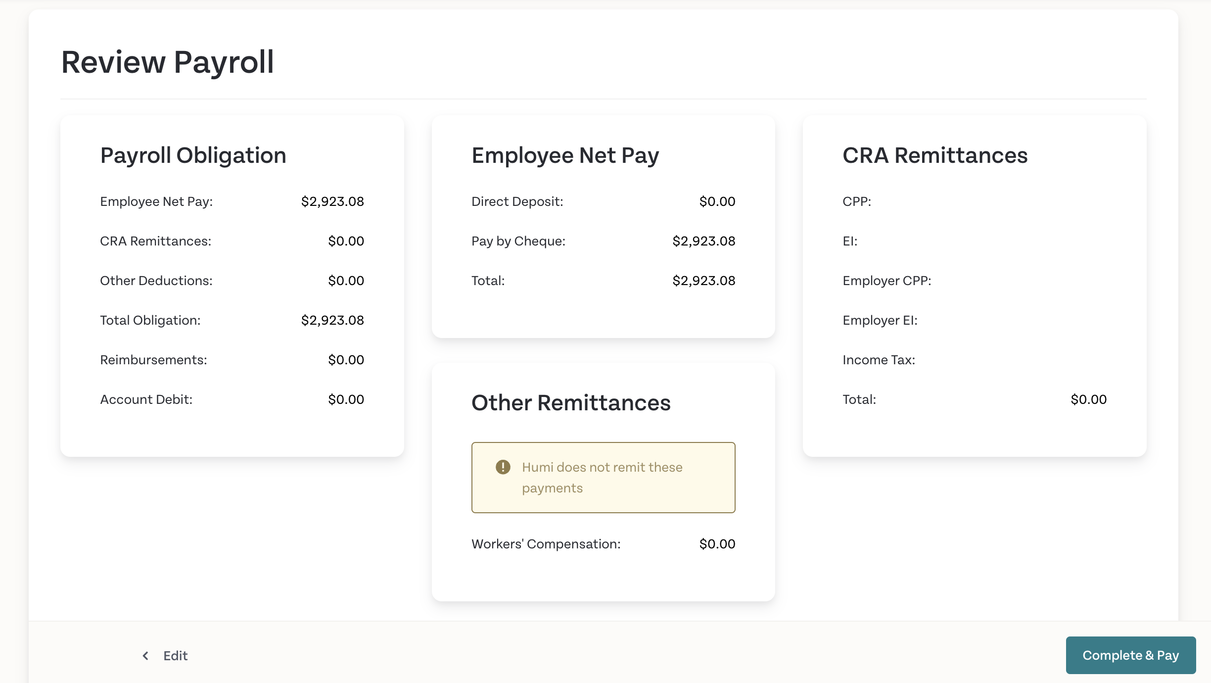 How to Run Payroll - Step 3: Review Payroll Summary – Humi Help Centre