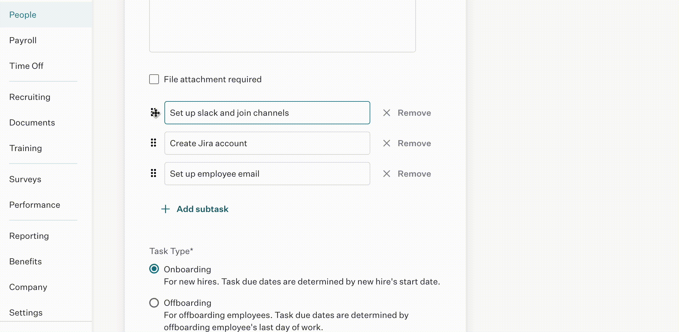Understanding the Task Template Fields – Humi Help Centre